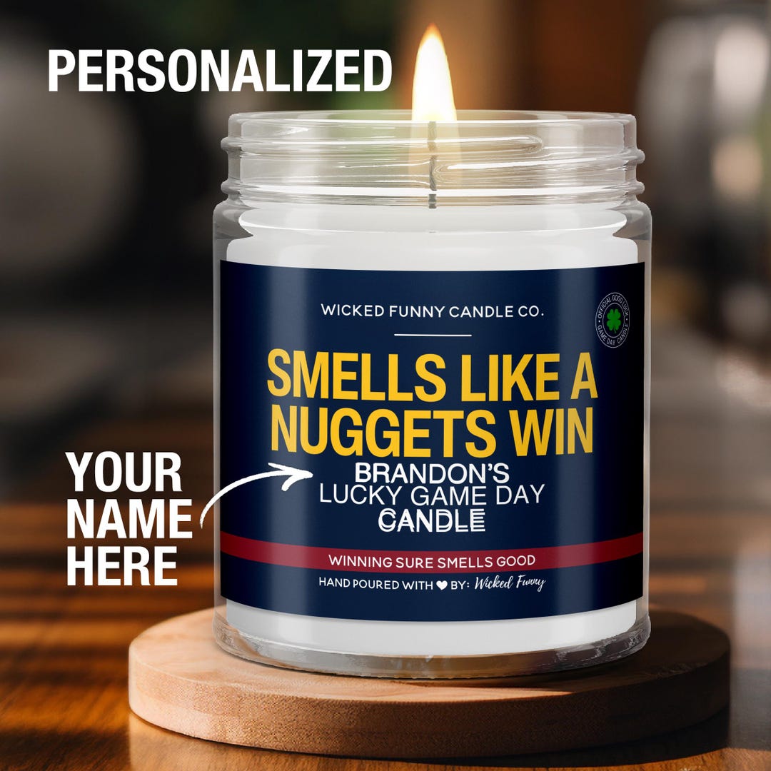 Personalized Smells Like a Nuggets Win Candle Custom Denver Nuggets ...