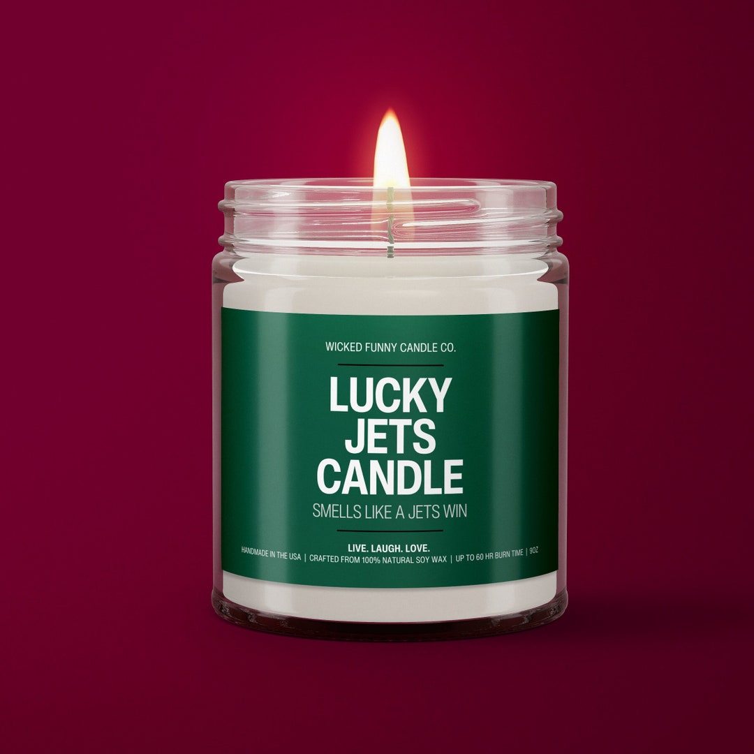 Lucky Jets Candle | New York Jets Candle | Game Day Decor | Funny Jets ...