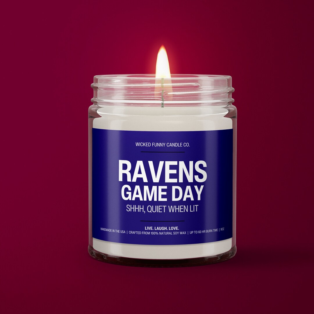 Shhh, Quiet Ravens Game Day Candle | Baltimore Ravens Candle | Game Day ...