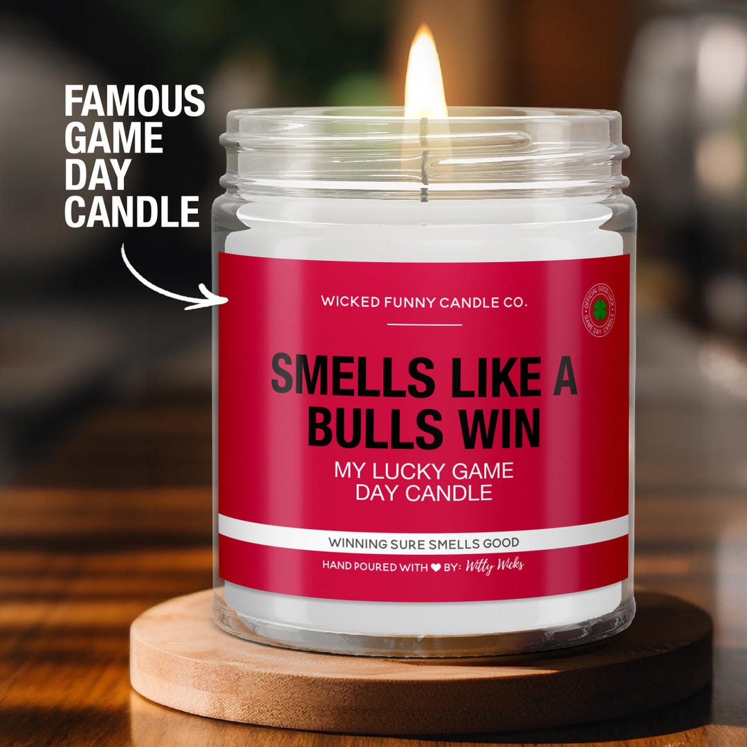 Smells Like a Bulls Win Candle | Chicago Bulls Basketball Candle | Game ...