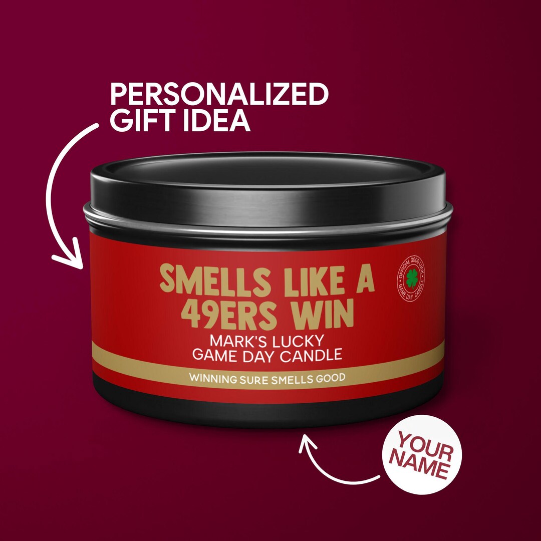 Personalized Smells Like a 49ers Win Candle Custom San Francisco 49ers ...