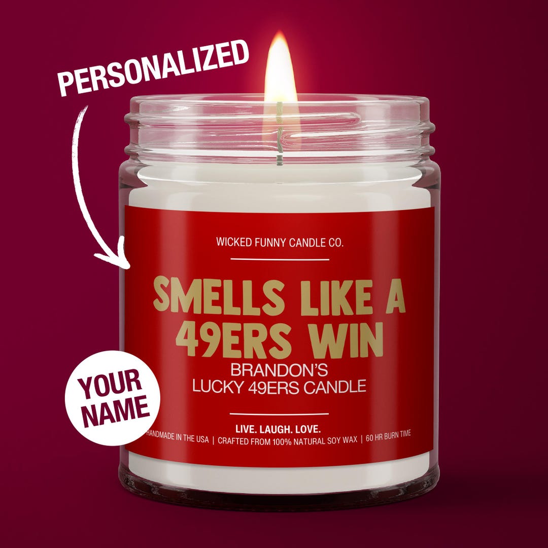 Personalized Smells Like a 49ers Win Candle Custom San Francisco 49ers ...