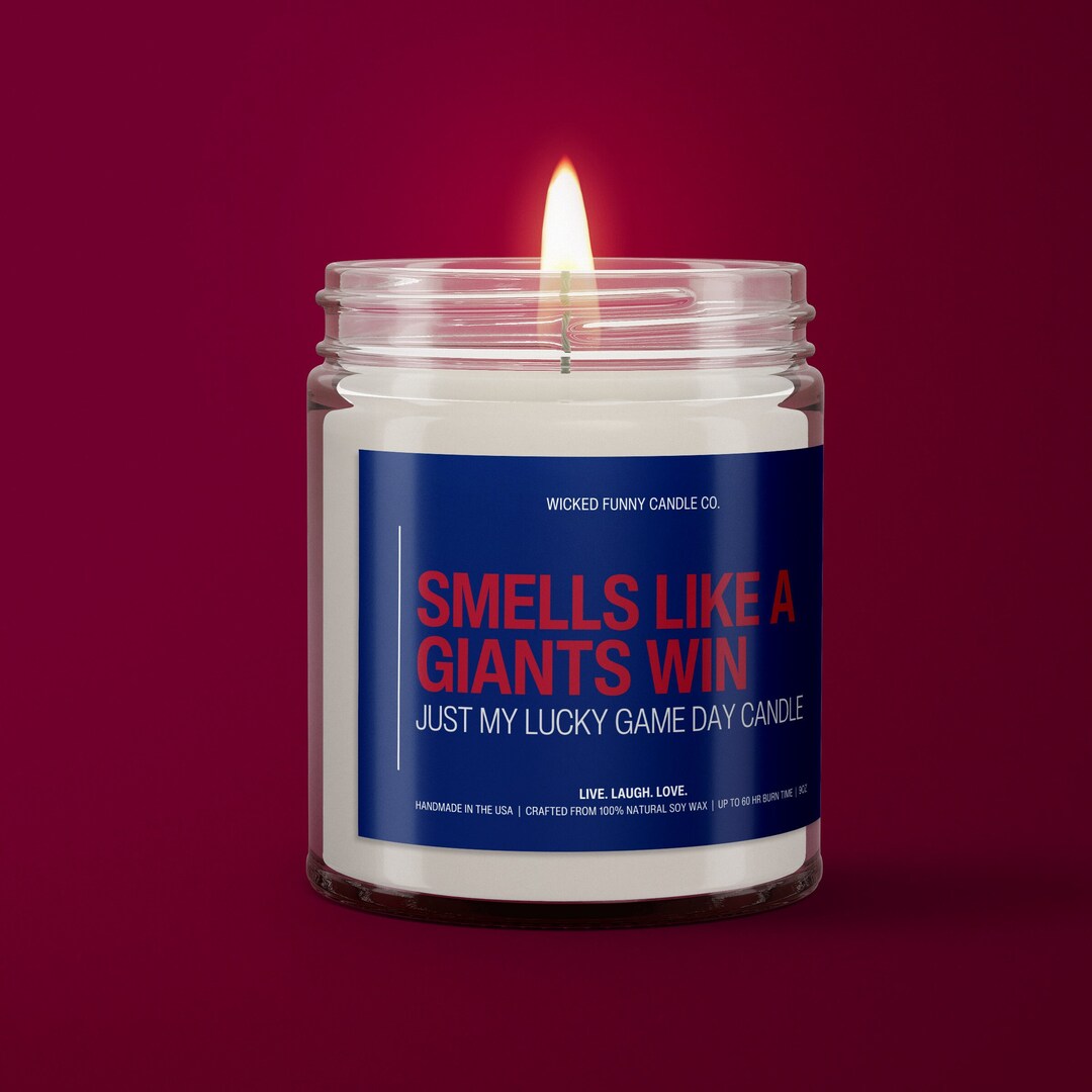 Smells Like A Giants Win Candle | New York Giants Candle | Sunday ...