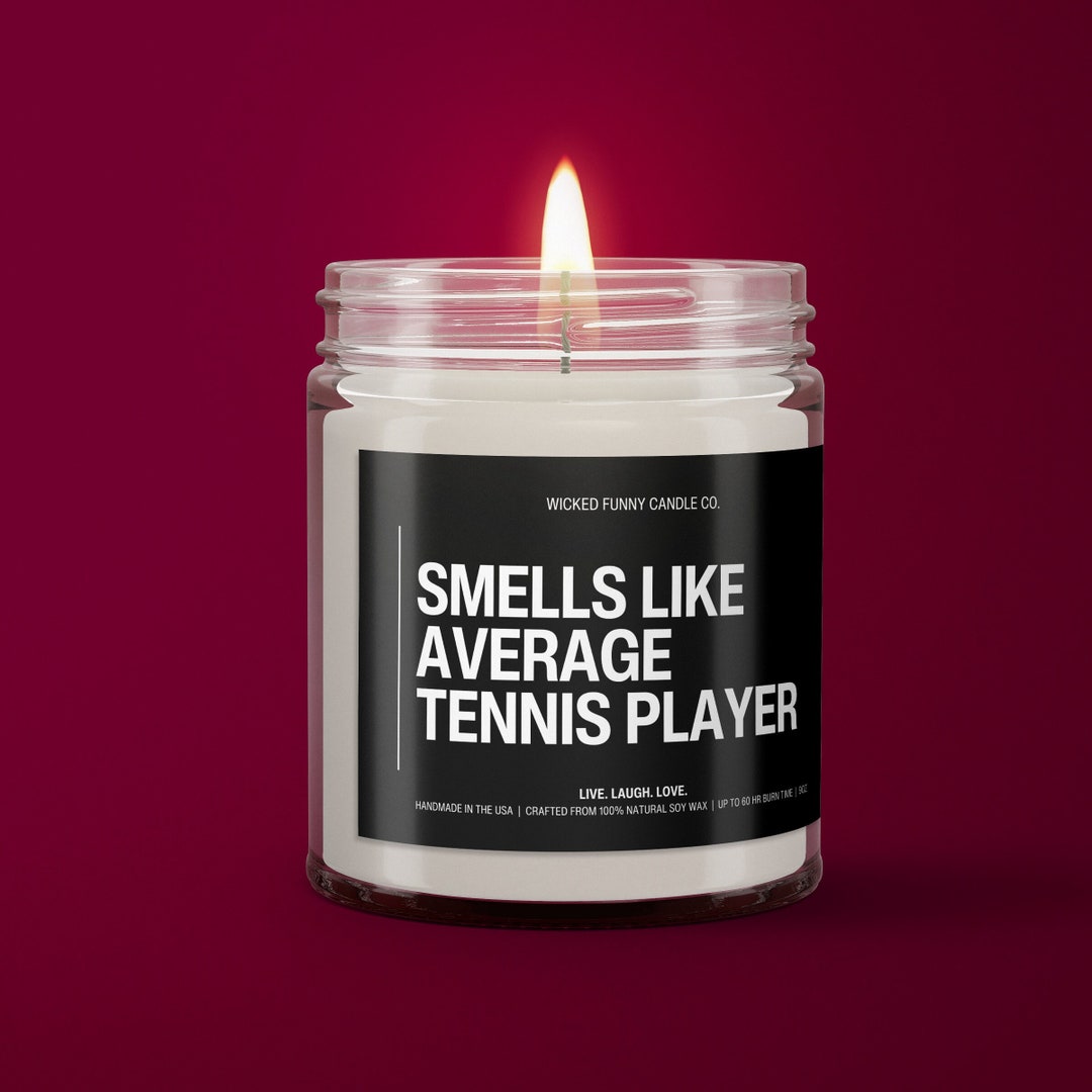 Smells Like Average Tennis Player Soy Wax Candle | Funny Gift for ...