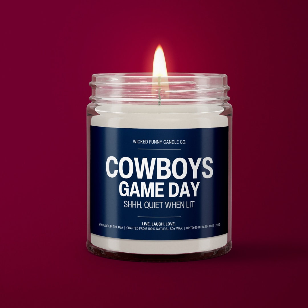 Shhh, Quiet Cowboys Game Day Candle | Dallas Cowboys Candle | Game Day ...