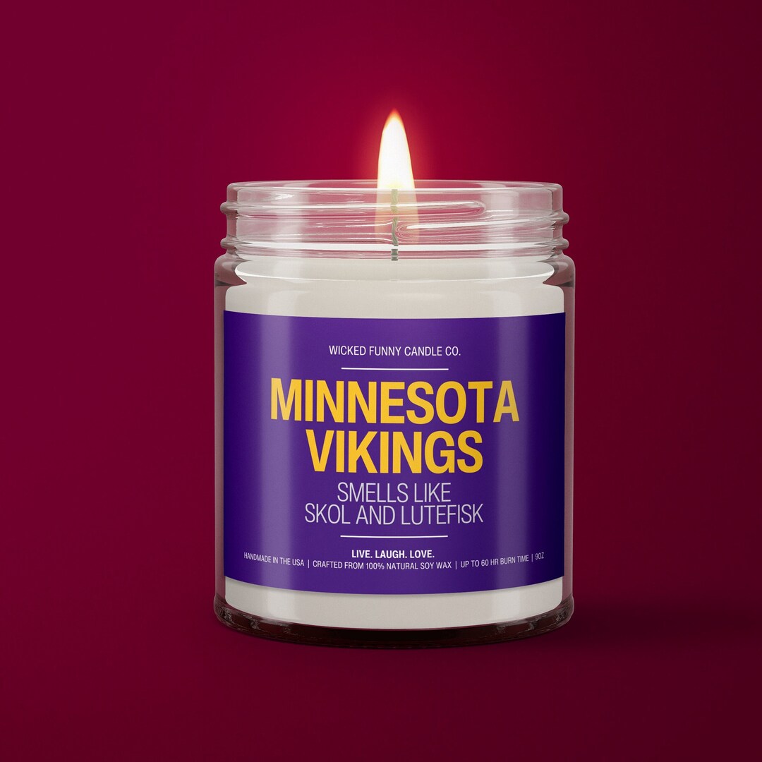 Vikings Smells Like Skol and Lutefisk | Minnesota Vikings Funny Candle ...