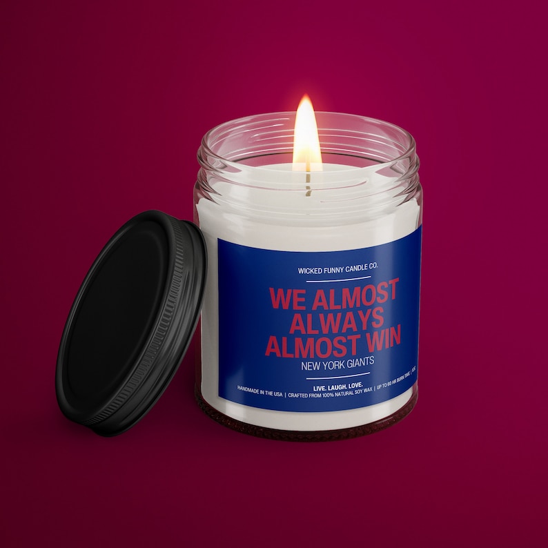 Giants Almost Always Win | New York Giants Candle | Sunday Funday ...