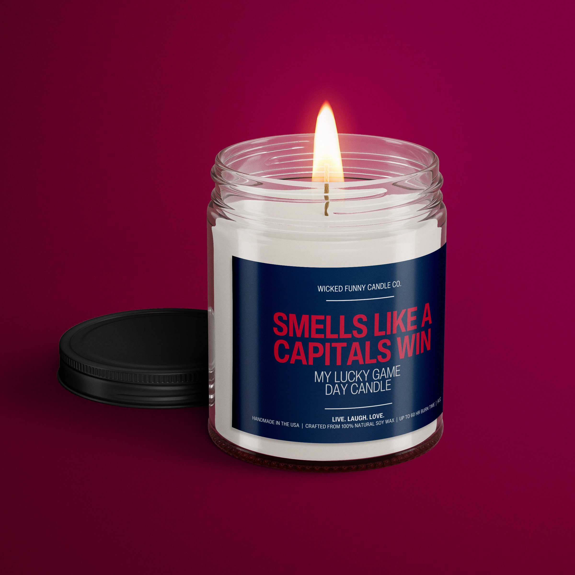 Smells Like a Capitals Win Candle | Washington Capitals Hockey Candle ...