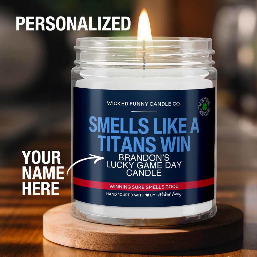 Personalized Lucky Titans Candle Custom Tennessee Titans Gift for ...