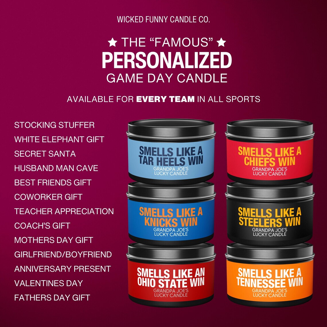 Personalized Smells Like a Hurricanes Win Candle Custom Carolina ...
