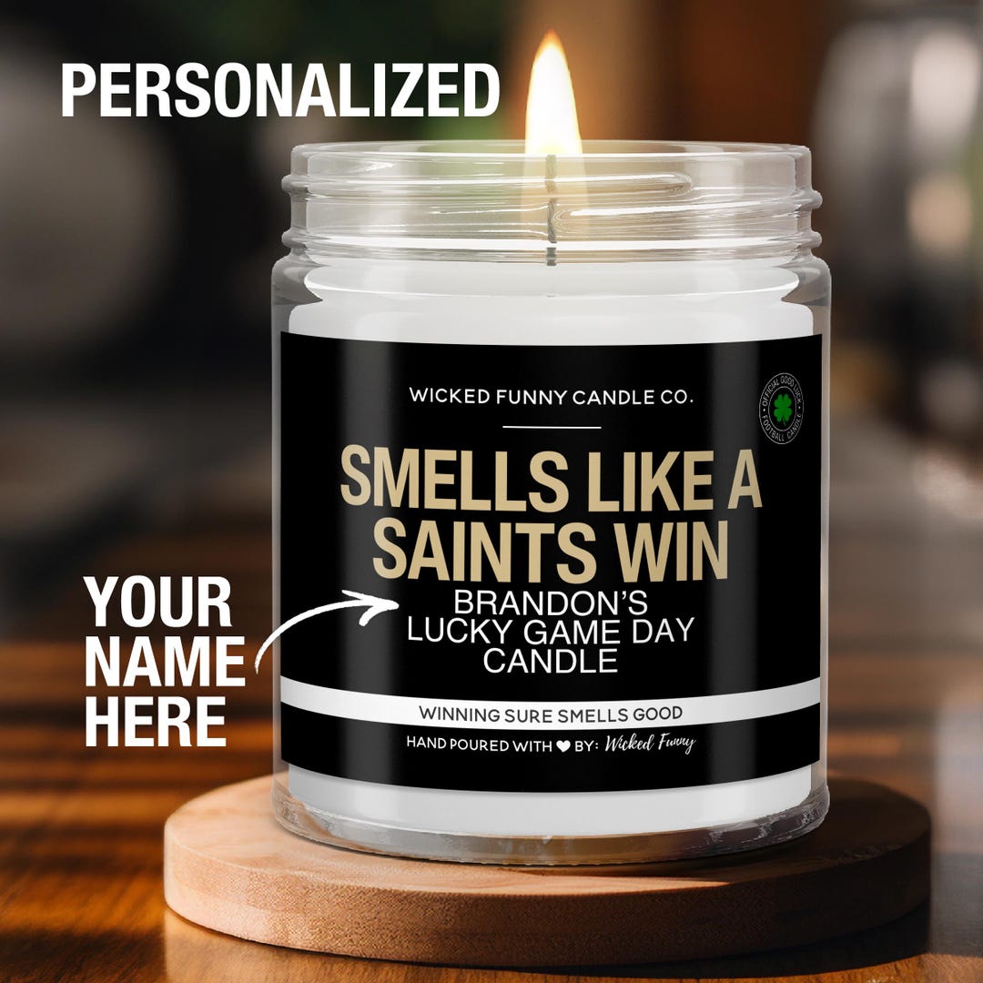 Personalized Lucky Saints Candle Custom New Orleans Saints Gift for ...