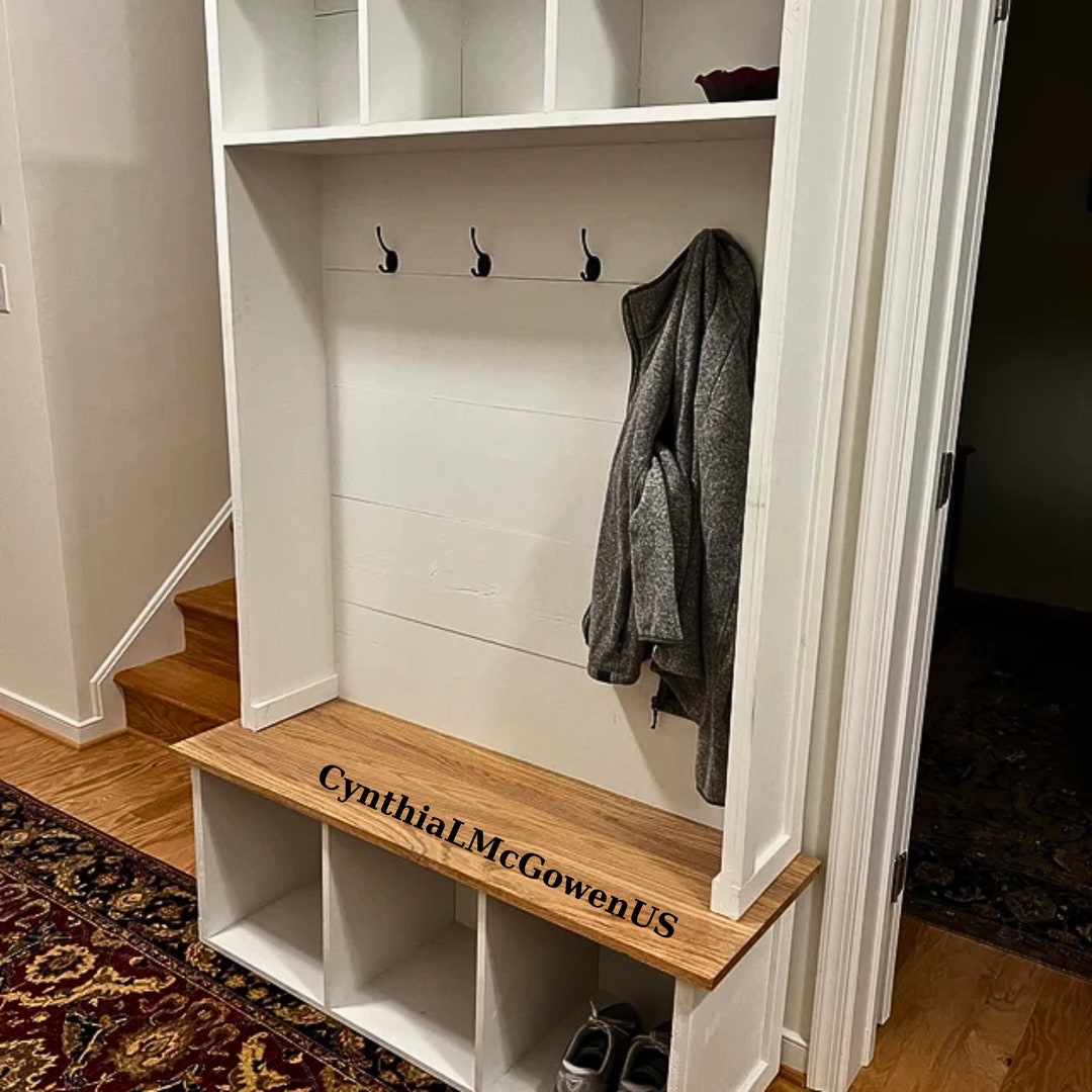 Farmhouse Hall Tree, Bench, Storage, Rustic Pine, 48w X 16 Depth - Etsy