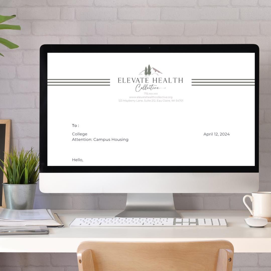 Private Practice Therapy Letters for Clients and Third Parties - Etsy