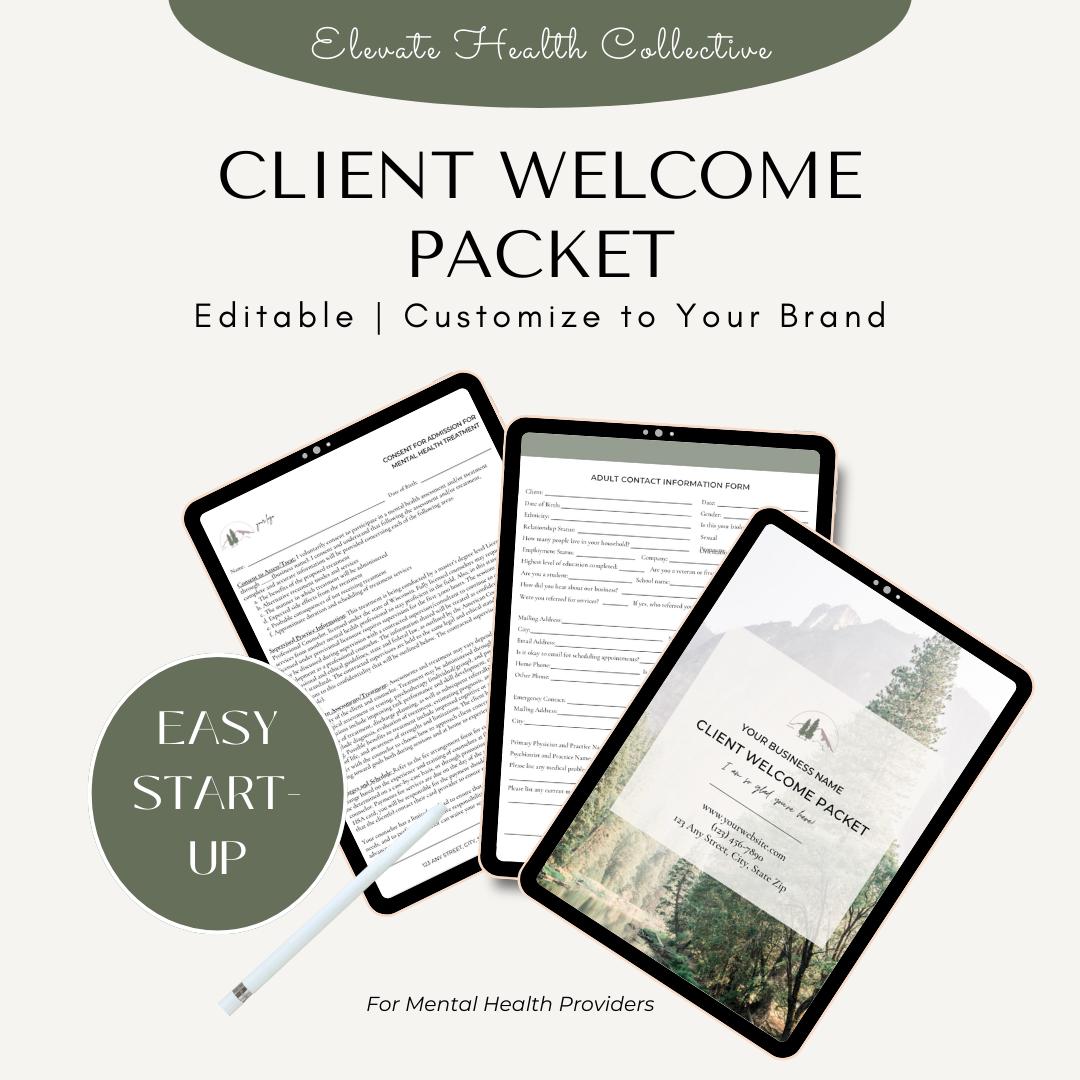 Private Practice Forms for Mental Health Provider: Adult Client Intake ...