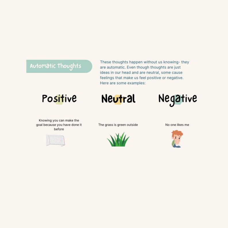 Sel/mental Health Education: Healthy and Unhealthy Thoughts Lesson ...