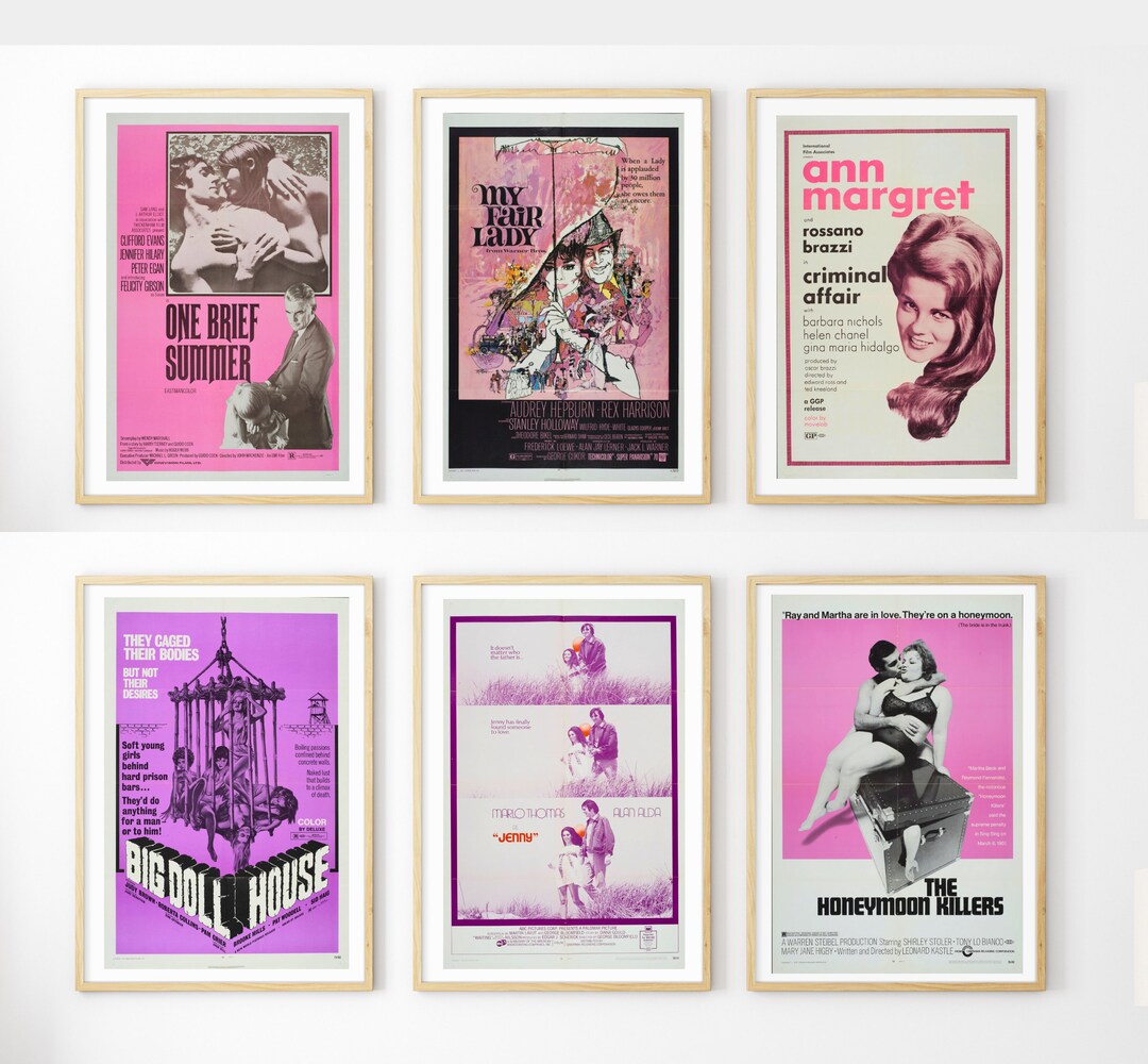 Vintage 70s Movie Poster Prints, Home Theater Decor (digital Download ...