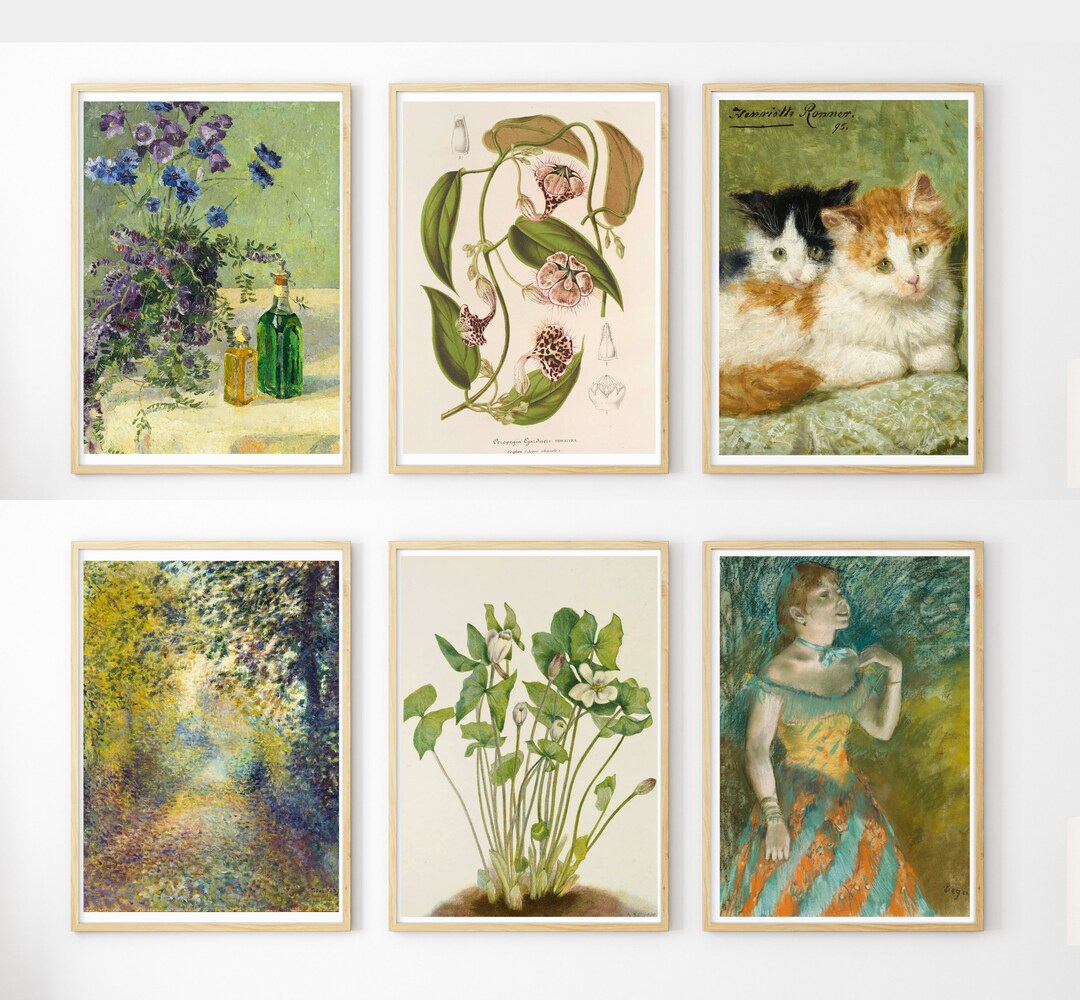 Green Farmhouse Decor Vintage Wall Art Cottage Decor Digital Download ...