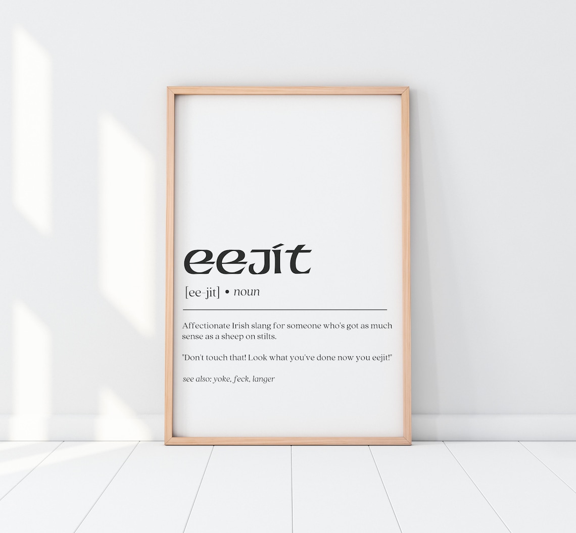 Decorate With Irish Charm Set of 3 Printable Posters Eejit, Feck ...