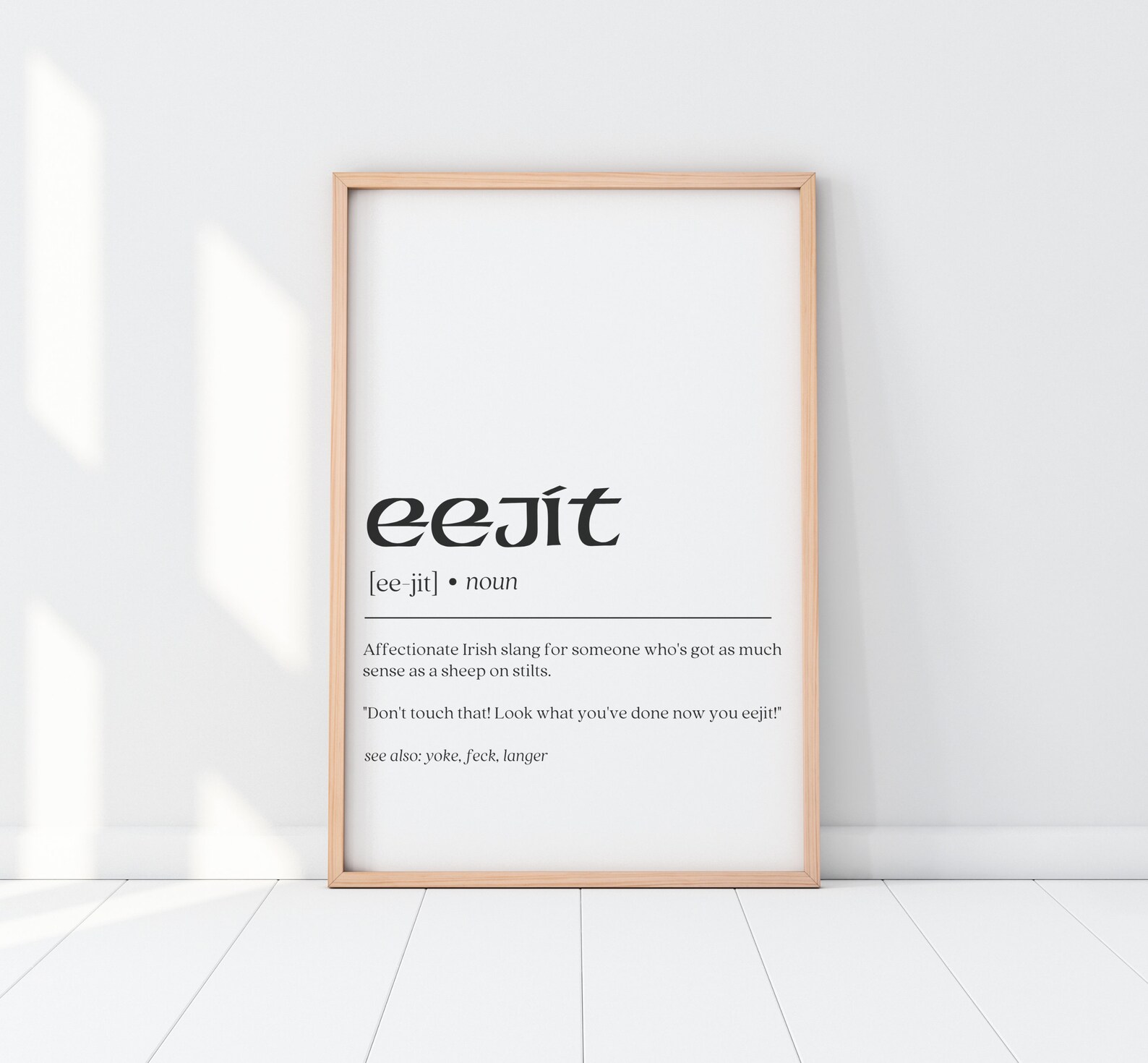 Decorate With Irish Charm Set of 3 Printable Posters Eejit, Feck ...