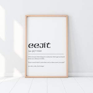 Decorate With Irish Charm Set of 3 Printable Posters Eejit, Feck ...