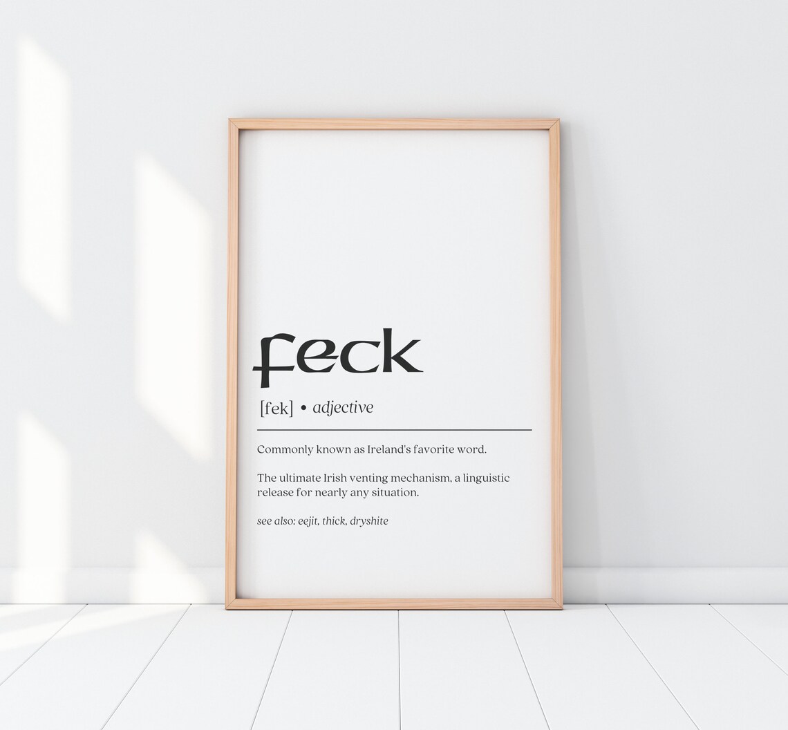 Decorate With Irish Charm Set of 3 Printable Posters Eejit, Feck ...