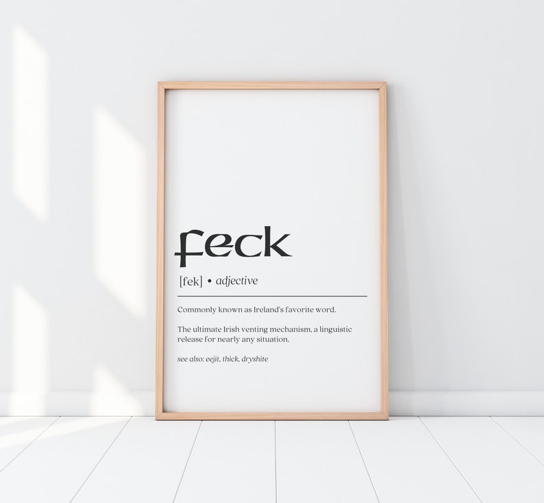 Decorate With Irish Charm Set of 3 Printable Posters Eejit, Feck ...