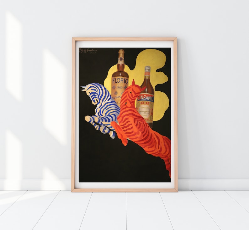 Vintage Bar Poster Cocktail Prints Campari Cognac Cinzano - Etsy