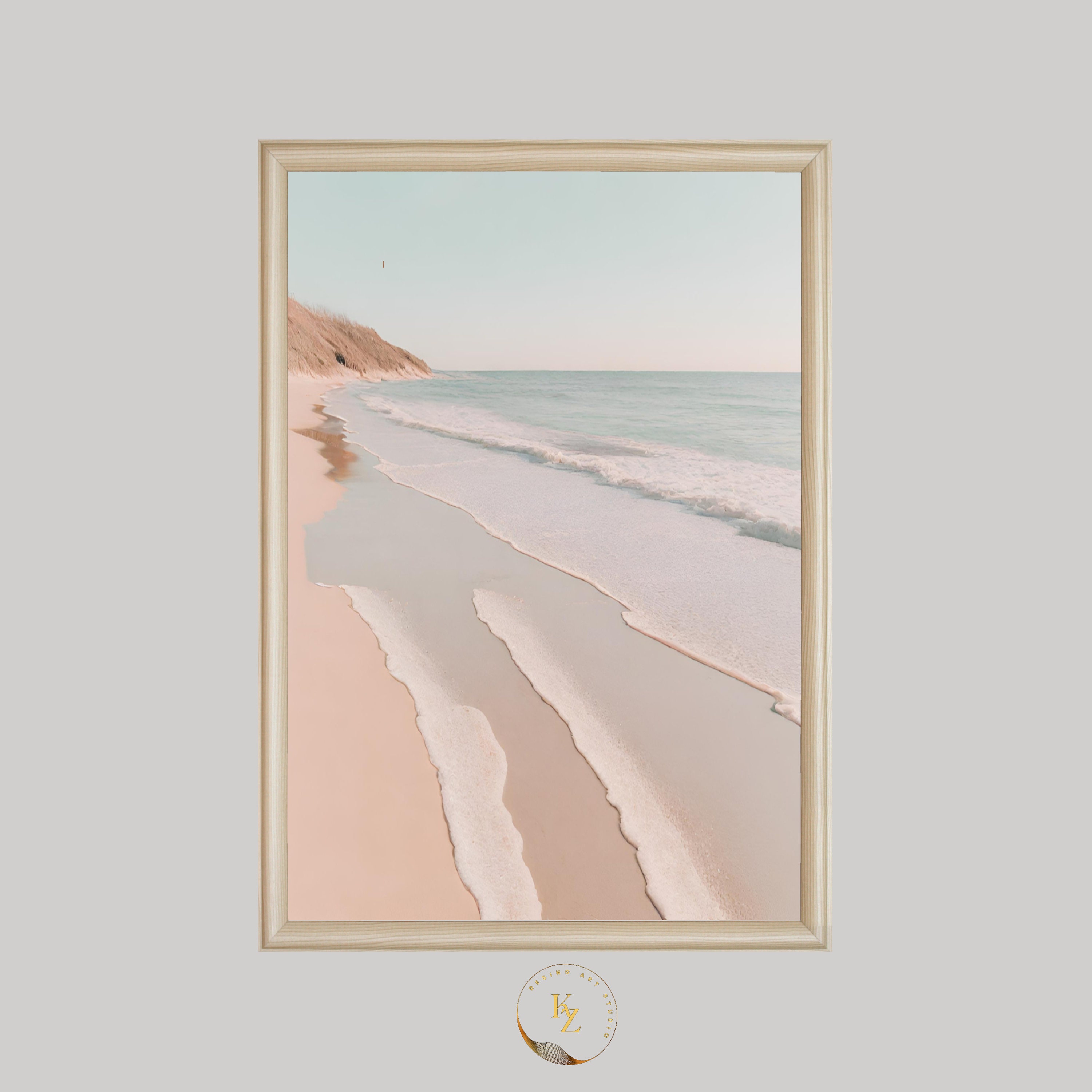 Pastel Beach Print Set of 3 Posters Seashell Pastel Photo Conch Shell ...