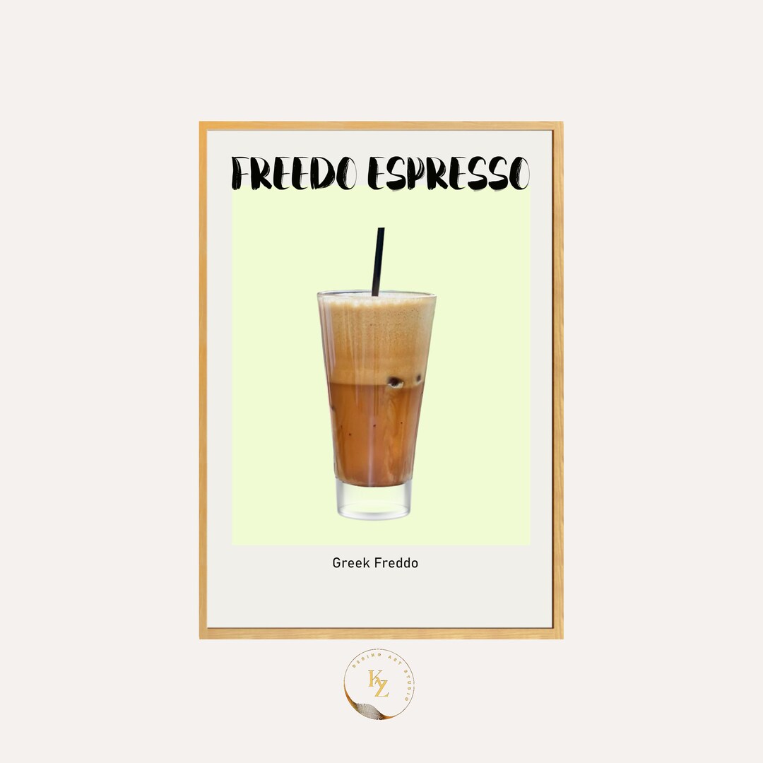 Freddo Espresso, Espresso Print, Coffee Art Poster, Elegant Modern ...