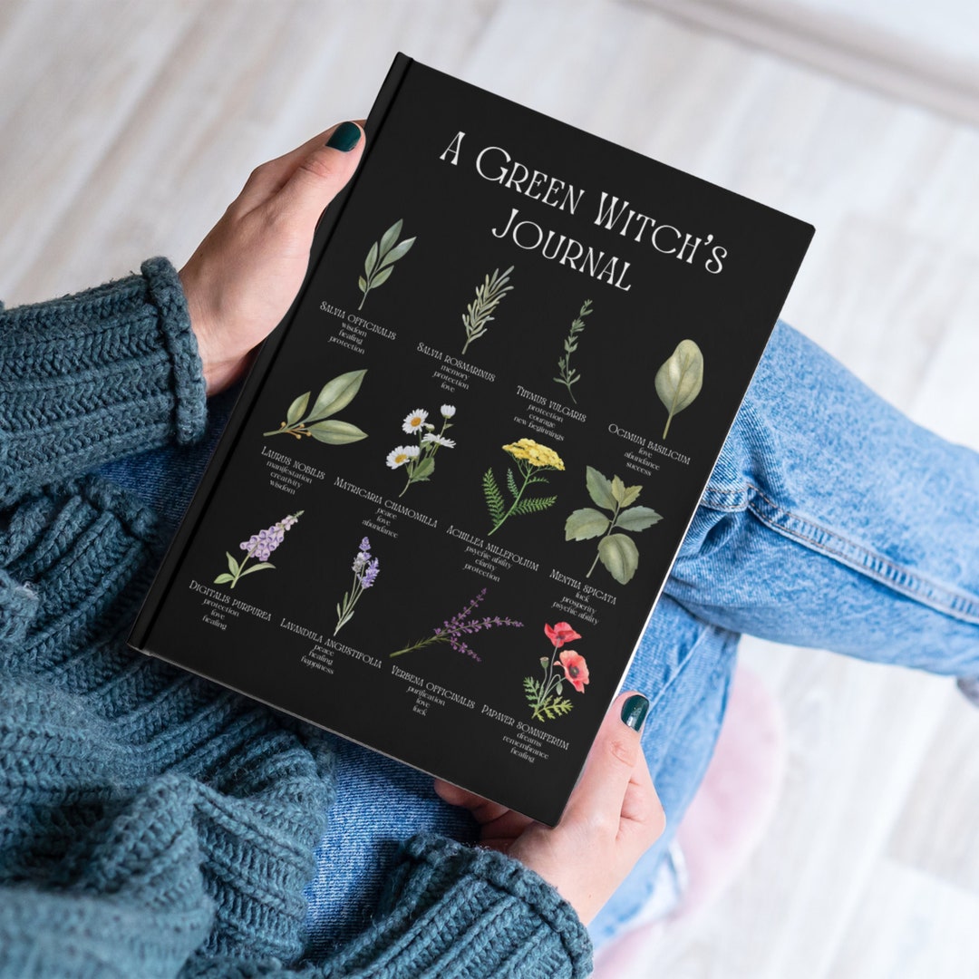 Green Witch Herbs Journal, Witchy Herbology Grimoire Journal, Witchie ...