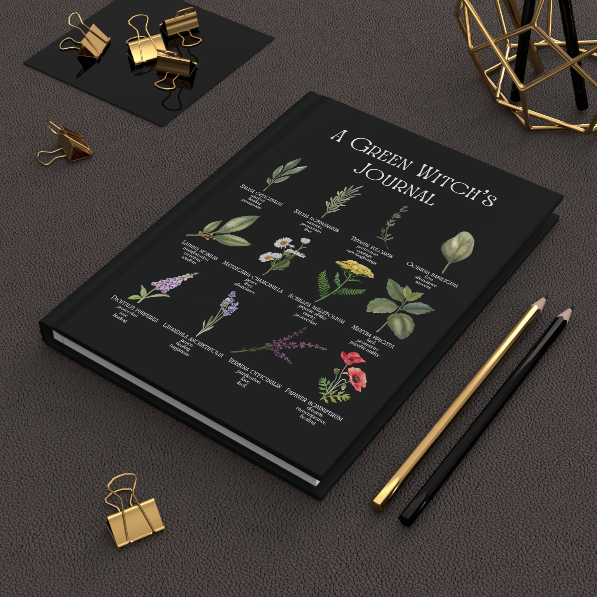 Green Witch Herbs Journal, Witchy Herbology Grimoire Journal, Witchie ...