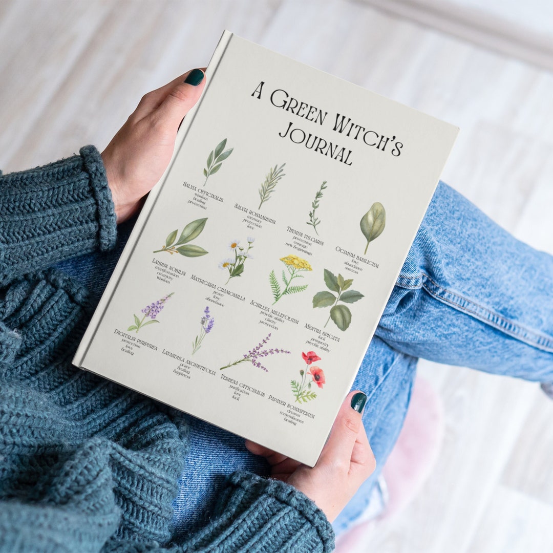 Green Witch Herbs Journal, Witchy Herbology Grimoire Journal, Witchie ...