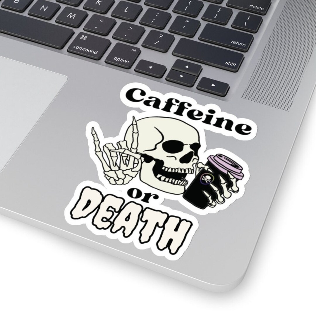 Funny Coffee Skeleton Sticker Wicked Caffeine Lover Vinyl - Etsy