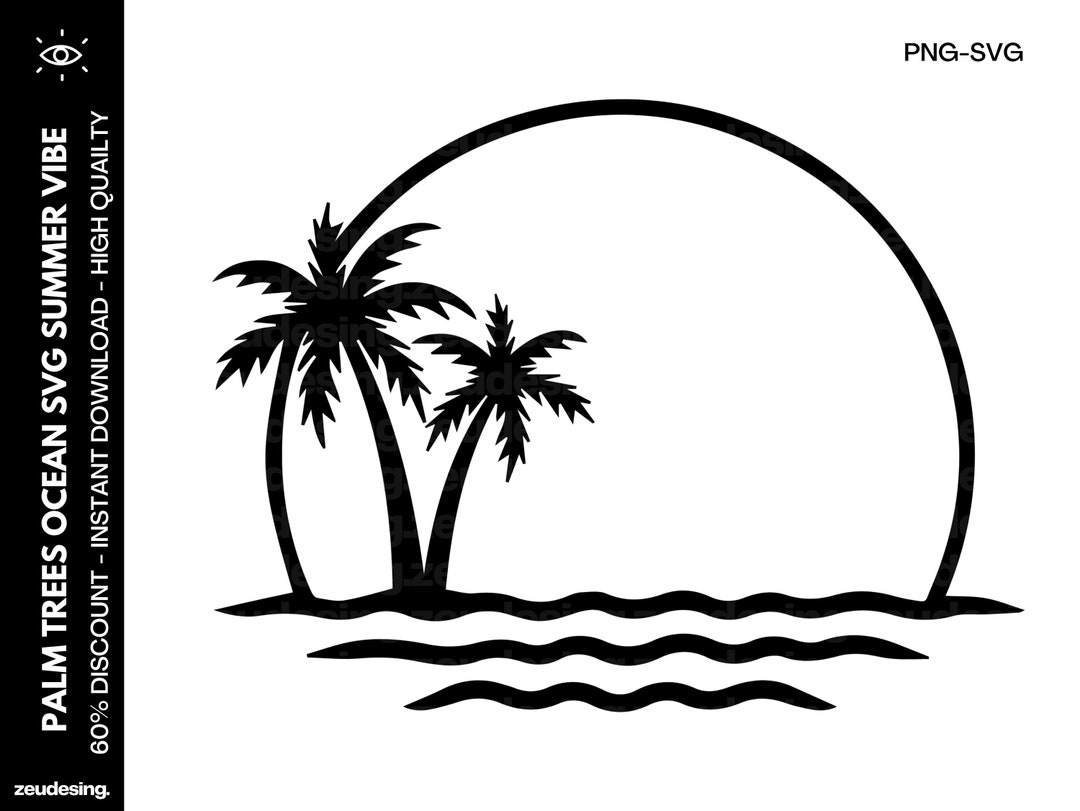 Palm Tree Svg, Tropical Svg, Ocean Beach Svg, Summer Svg, Tree Svg ...