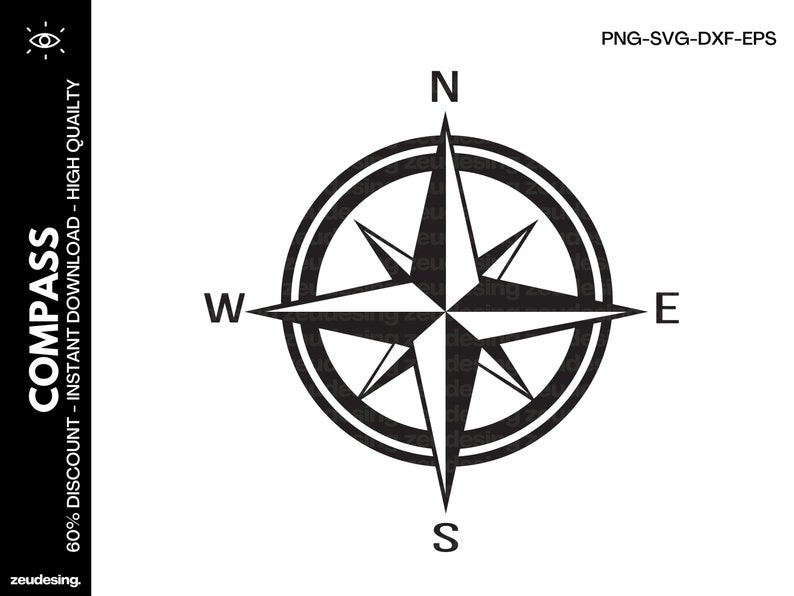 Compass, Compass SVG, Compass Rose SVG, Nautical Compass SVG, Svg, Dxf ...