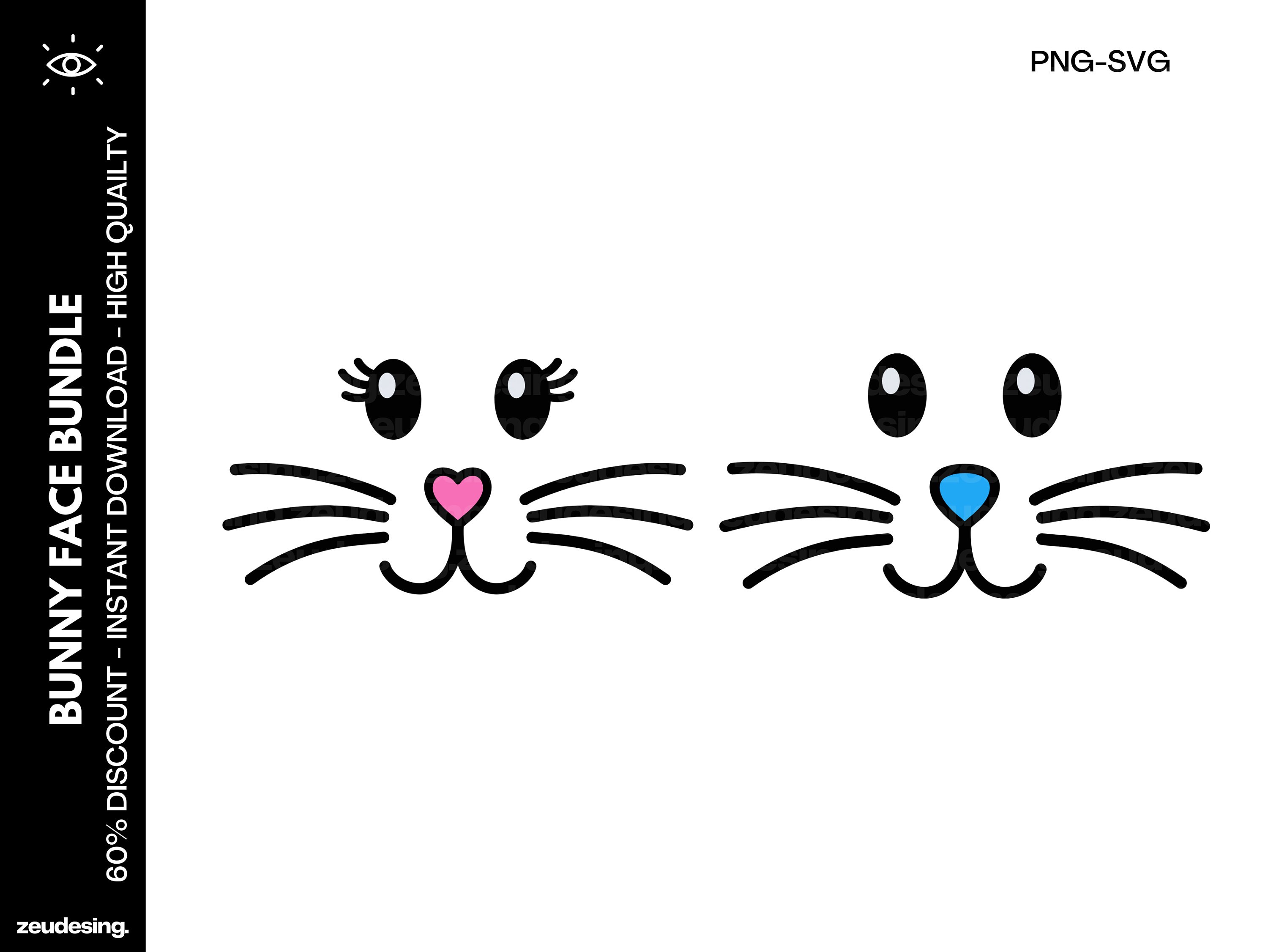 Bunny Face SVG, Bunny Face Svg, Easter Svg, Cute Easter Svg, Cute Bunny ...