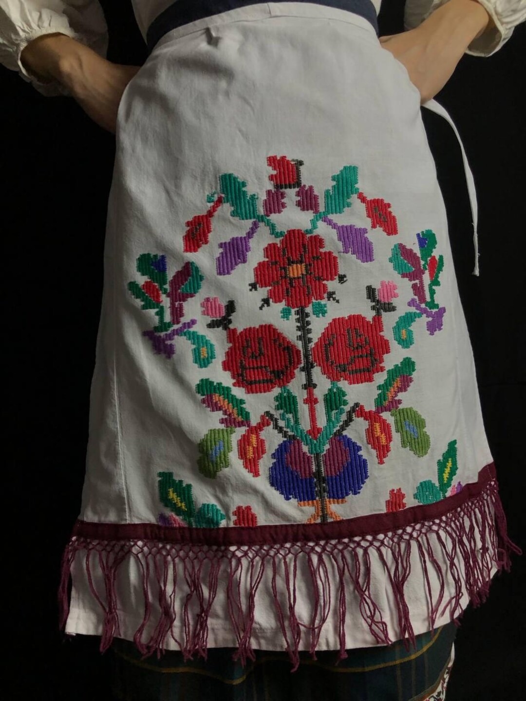 Hand Embroidered Apron Ukrainian Apron Cotton Apron - Etsy
