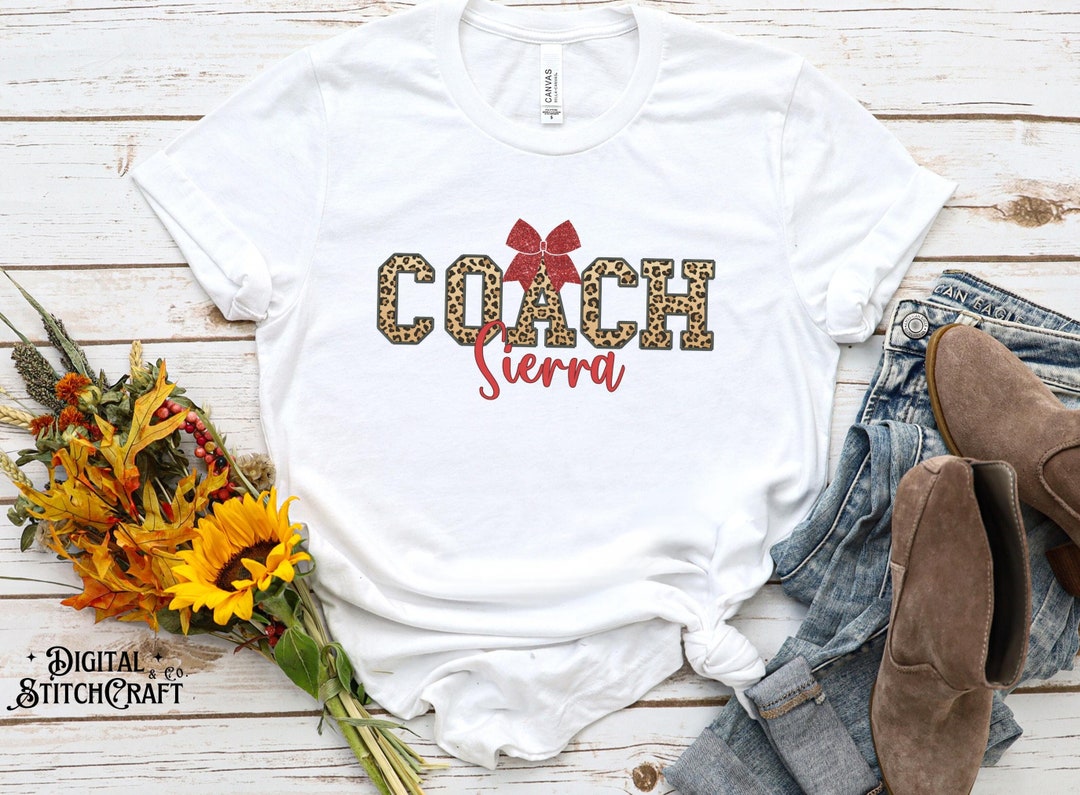 Custom Cheer Coach Shirt, Personalized Cheer Coach Gift, Cheerleading ...