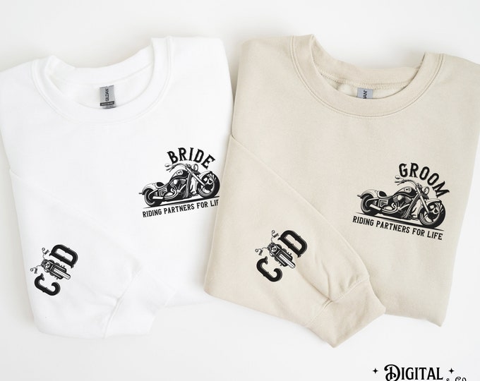 Custom Motorcycle Bride and Groom Wedding Shirt, Couples Honeymoon ...