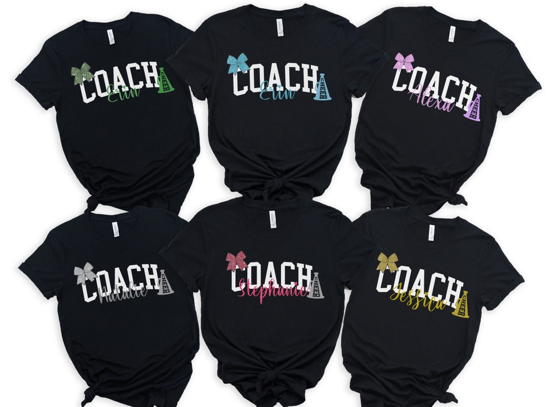 Custom Cheer Coach Shirt, Personalized Cheer Coach Gift, Cheerleading ...