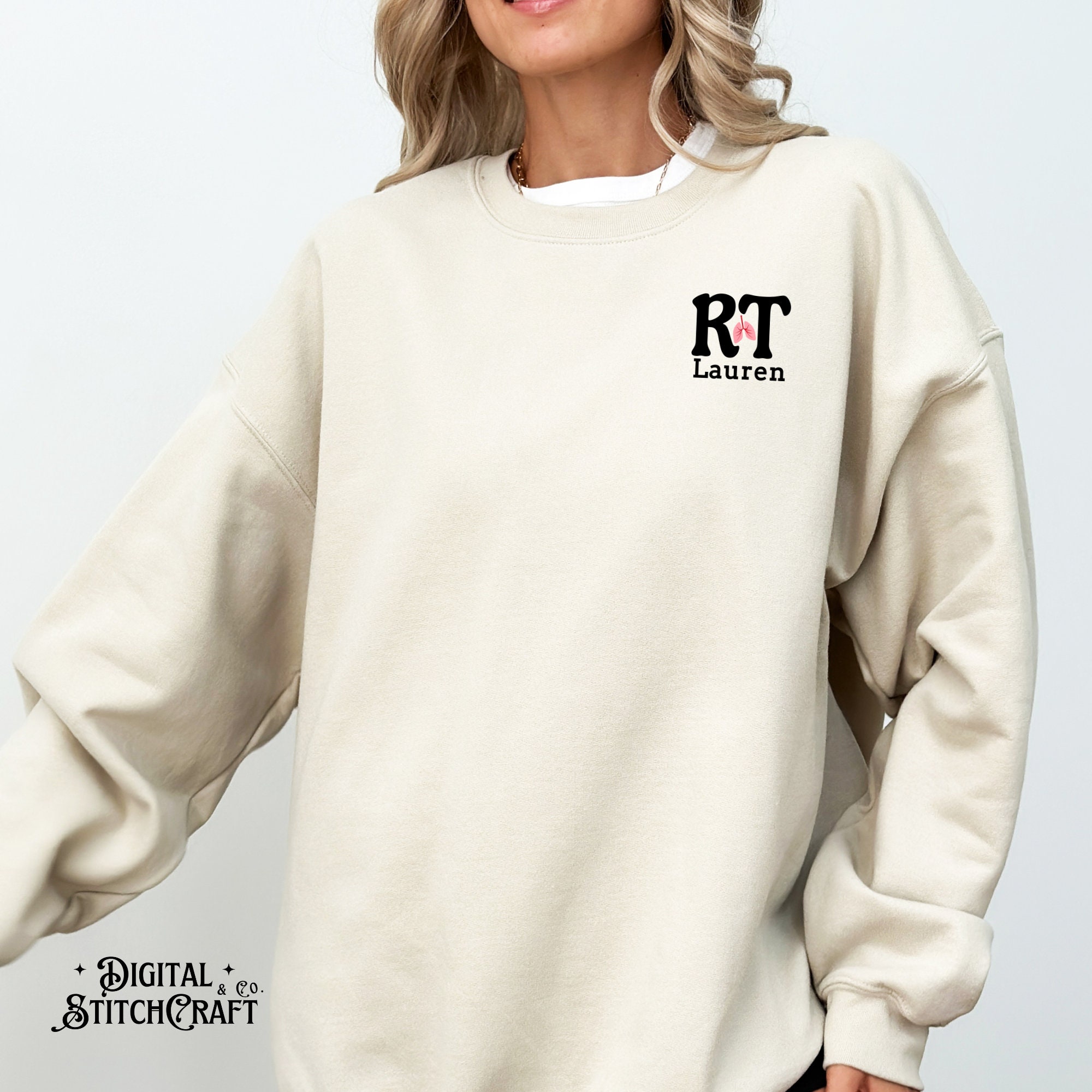 Personalized Respiratory Therapist Sweatshirt Alphabet, Customized Lung ...