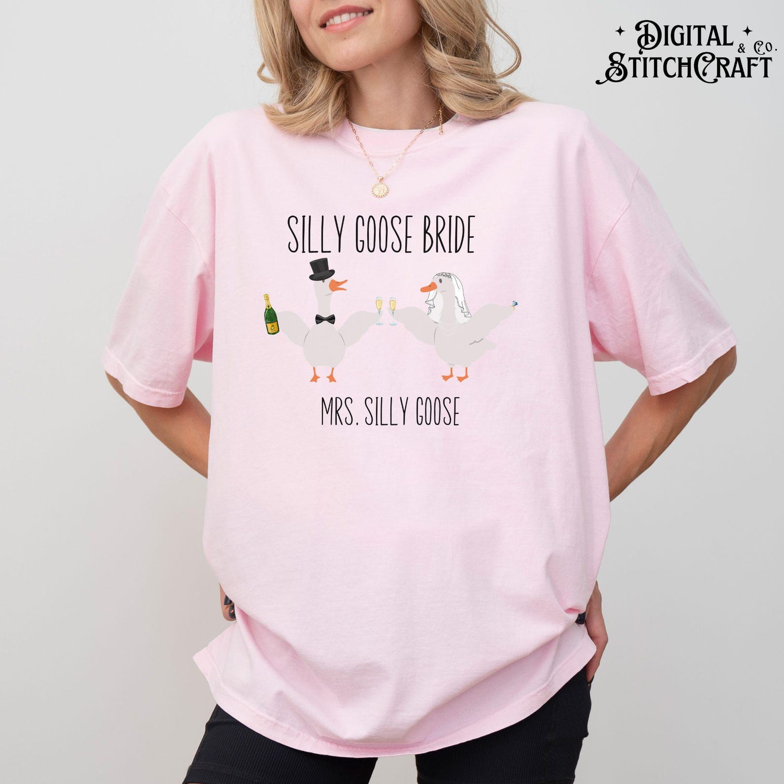 Custom Silly Goose Bride and Groom Wedding Shirt, Couples Honeymoon ...