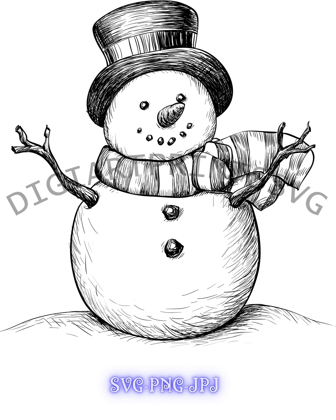 Snowman Svg Clipart Winter Christmas Cute Snowman Png Vector - Etsy