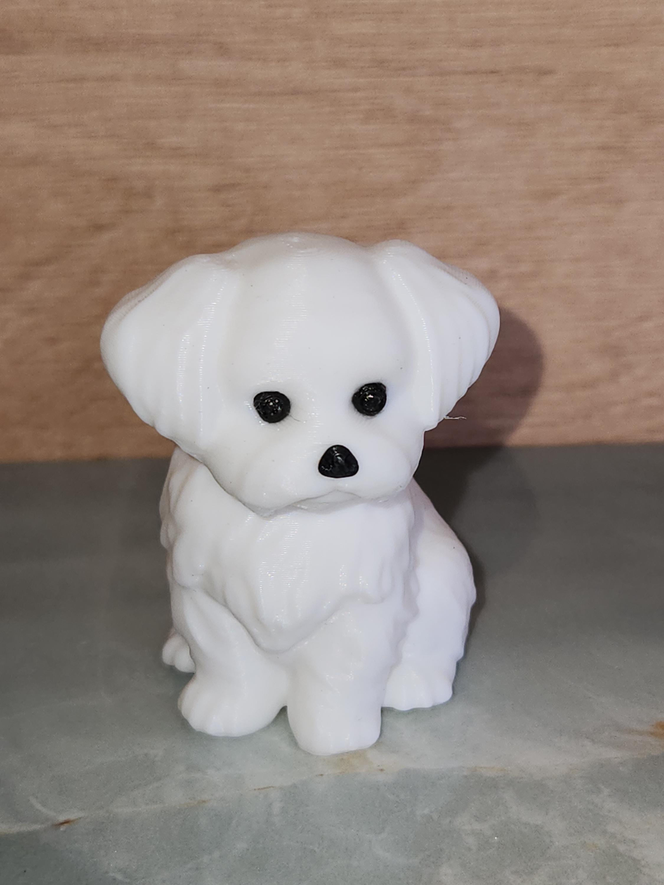 3D Printed Maltese Dog Figurine: Adorable Desk Decor - Etsy