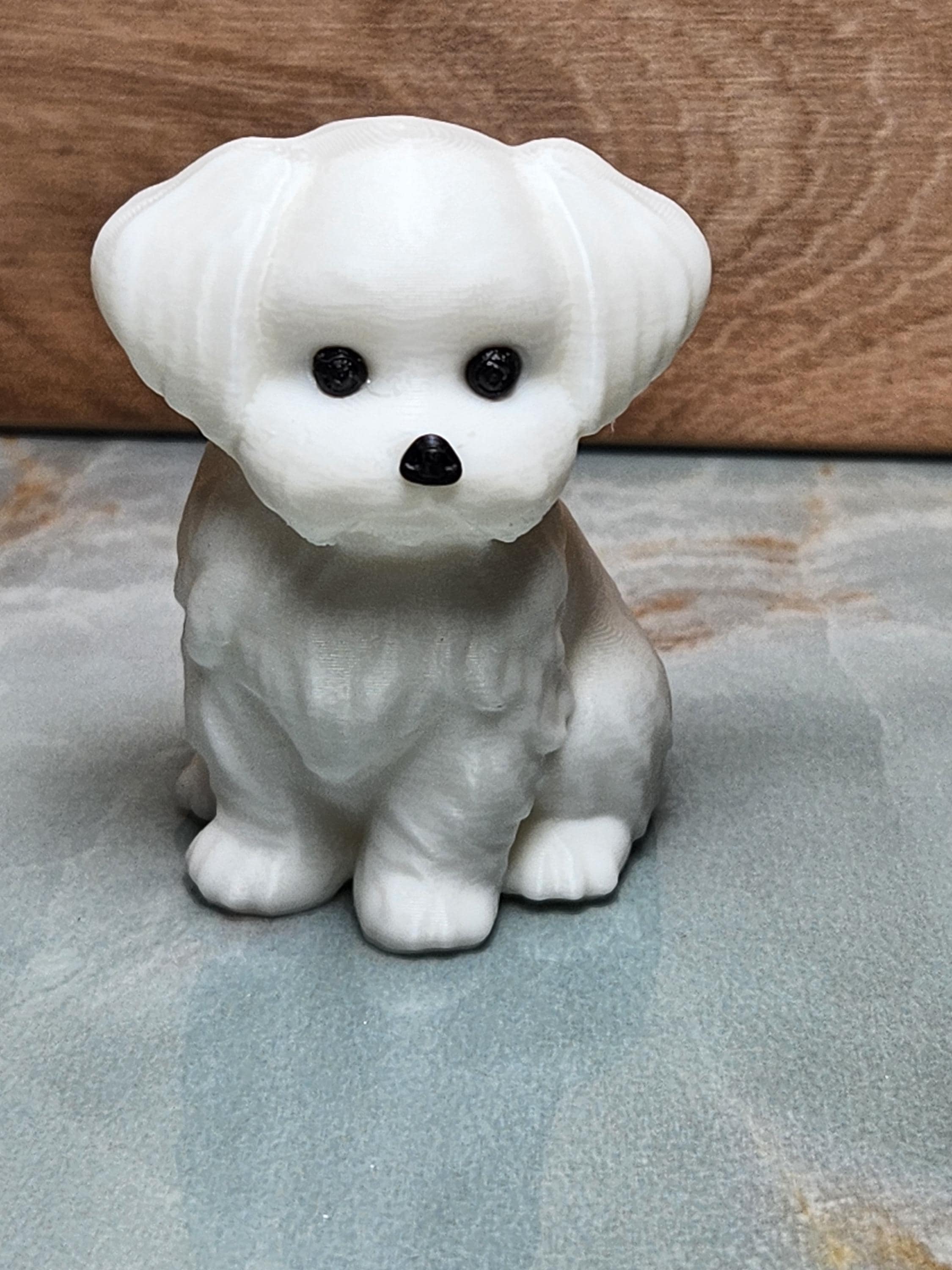 3D Printed Maltese Dog Figurine: Adorable Desk Decor - Etsy