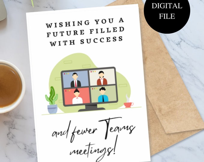 Coworker Quitting Printable Cards, Leaving Job Card for Colleague ...