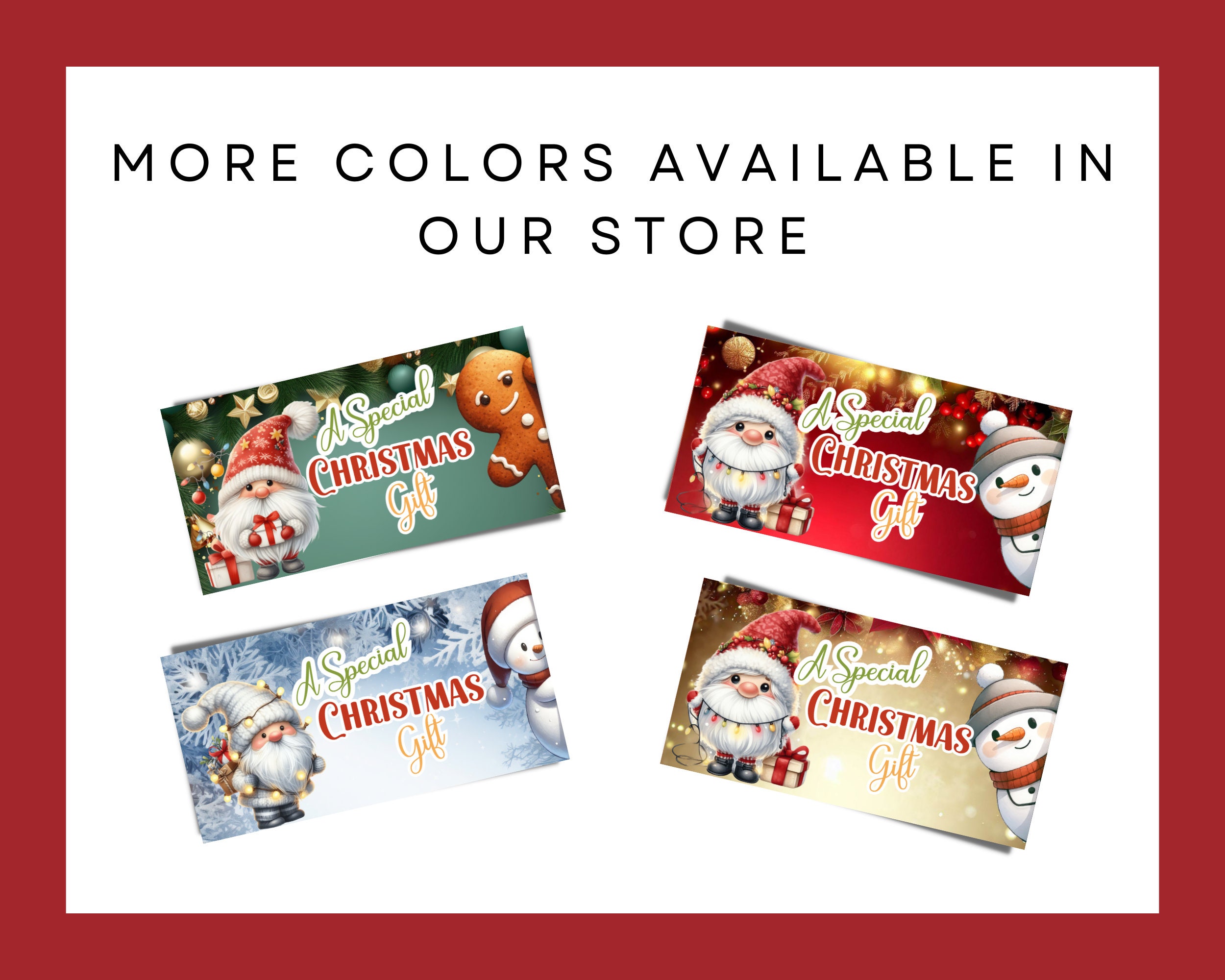 Christmas Cash Envelope Printable,printable Holiday Money Holders,gift ...