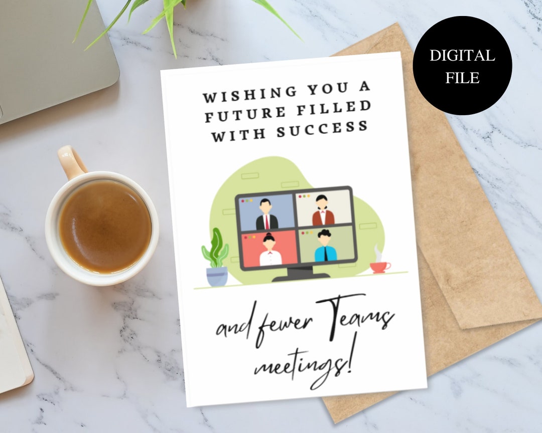 Good Luck in New Job Card, Printable Colleague Farewell Card, Funny ...