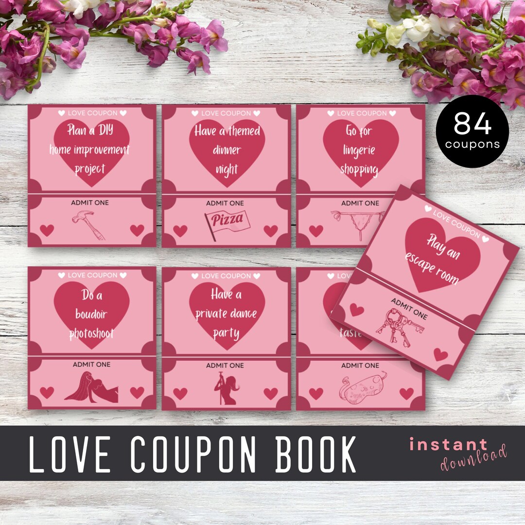 Love Coupon Book Printable, Valentines Coupons Printable, Valentines ...