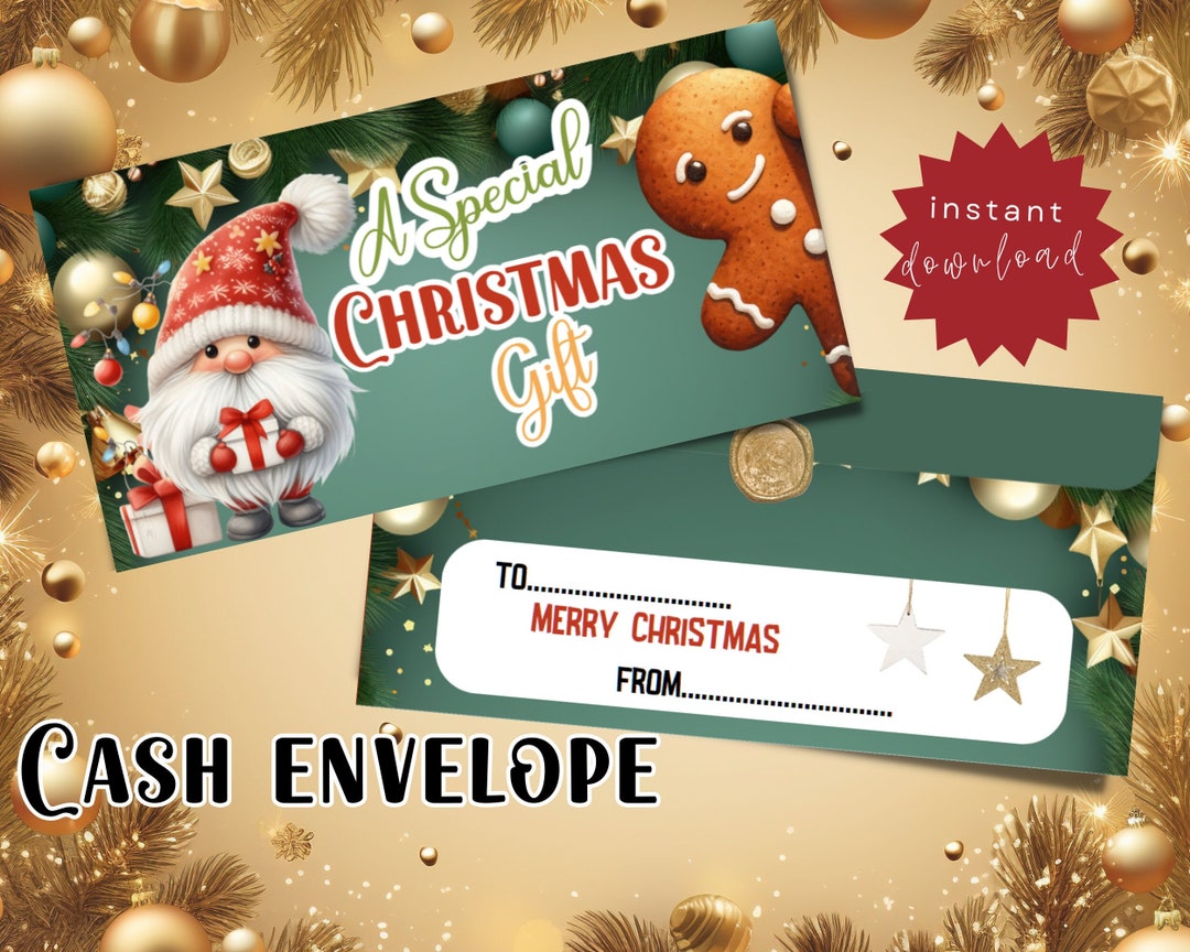 Christmas Cash Envelope Printable, Printable Holiday Money Holders ...